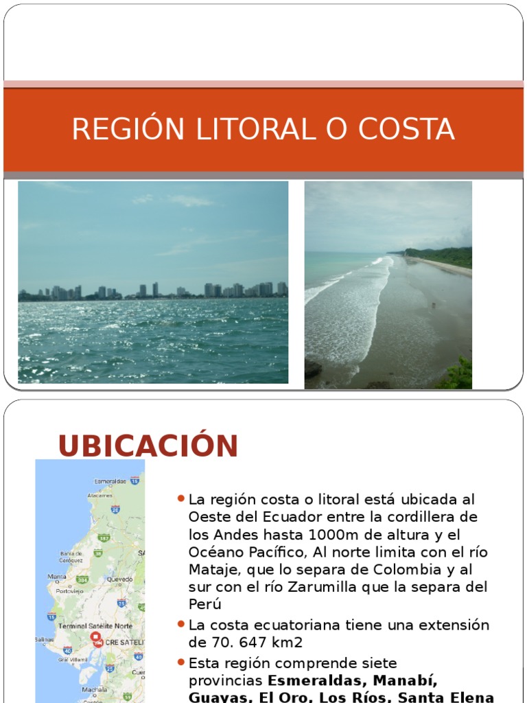 Región Litoral o Costa ecuatoriano | Costa | Andes