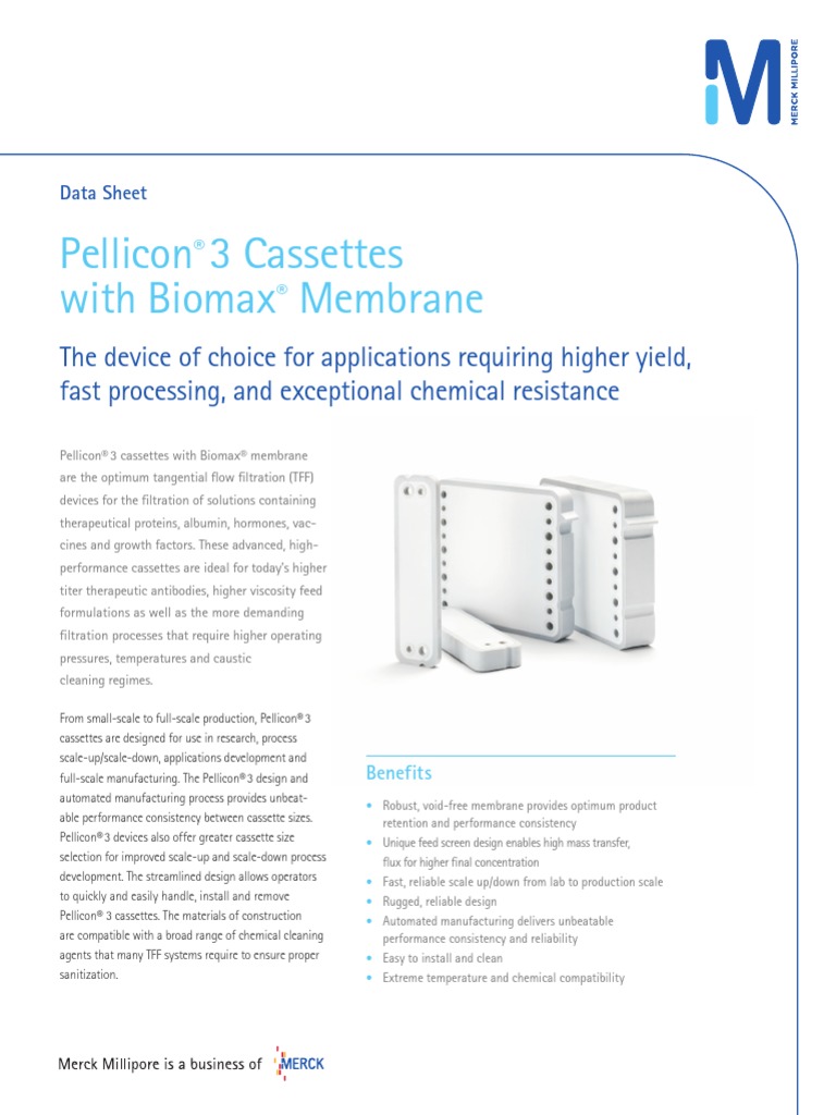 Pellicon 3 Biomax DS1324EN00 6 MM | PDF | Membrane | Monoclonal Antibody Pellicon 3 Biomax DS1324EN00 6 MM | PDF | Membrane | Monoclonal Antibody