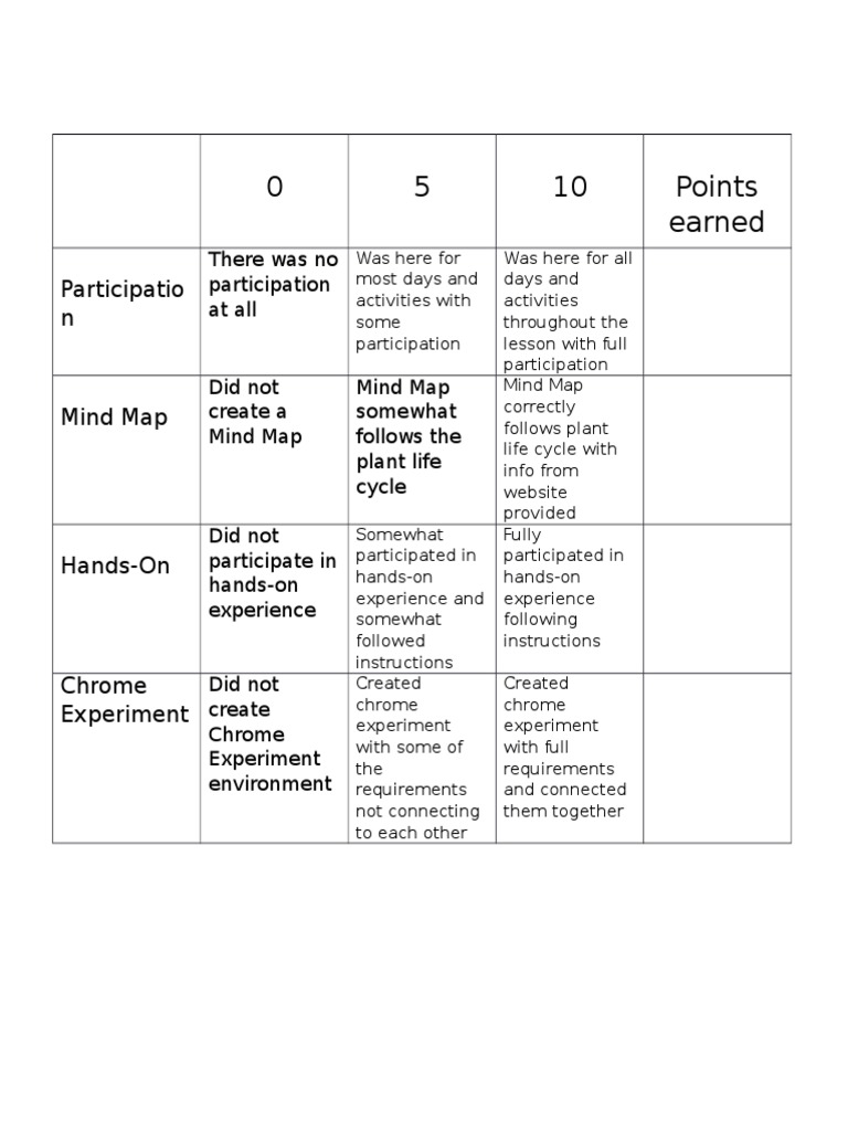Evaluation Rubric Pdf