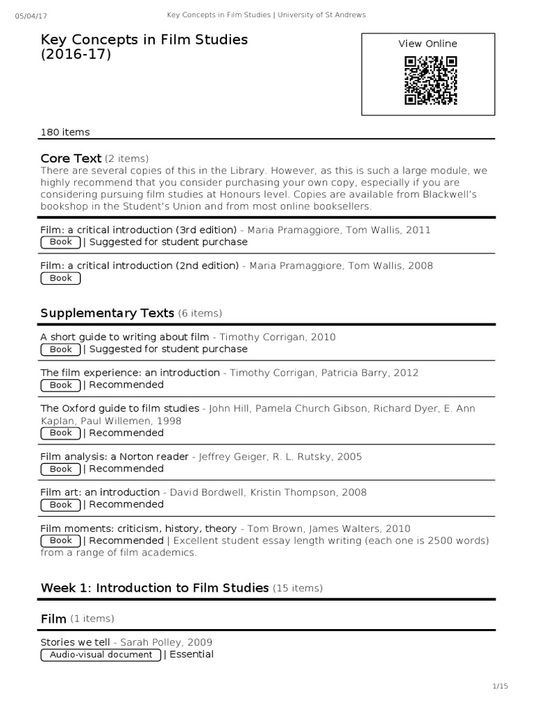 Key Concepts in Film | PDF | Cinema | Leisure