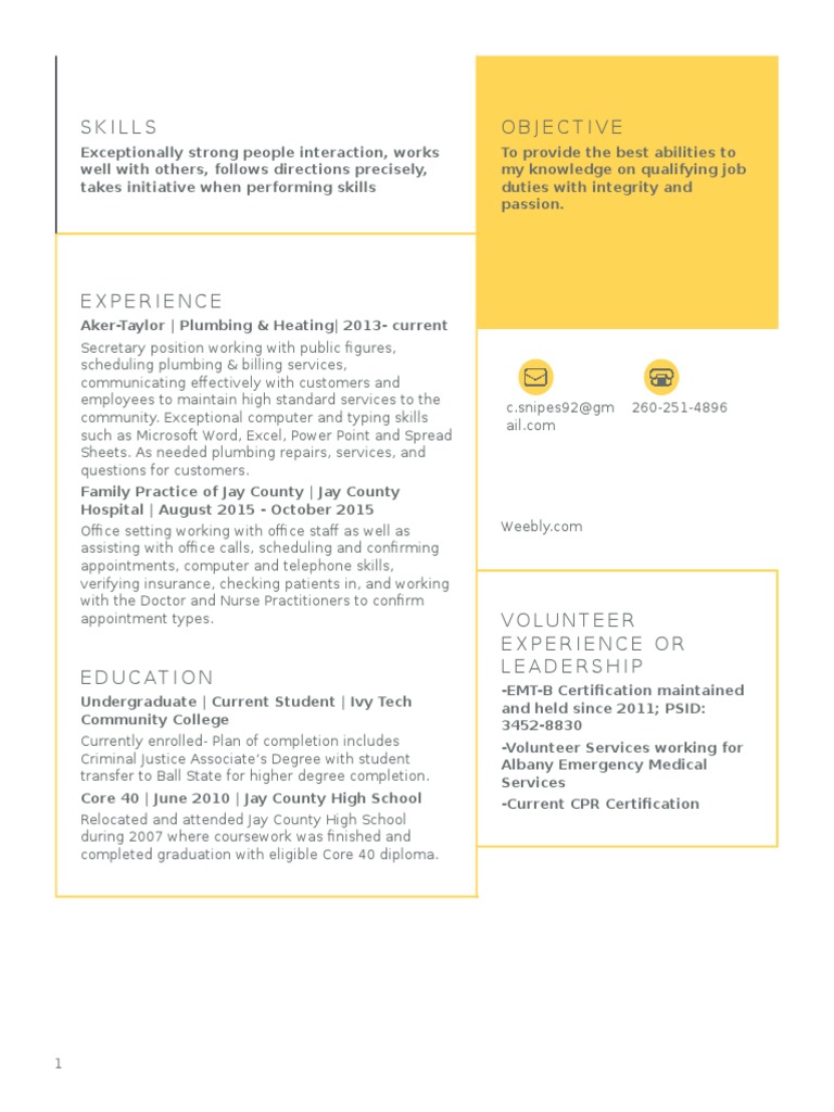 Chelsea Resume | PDF