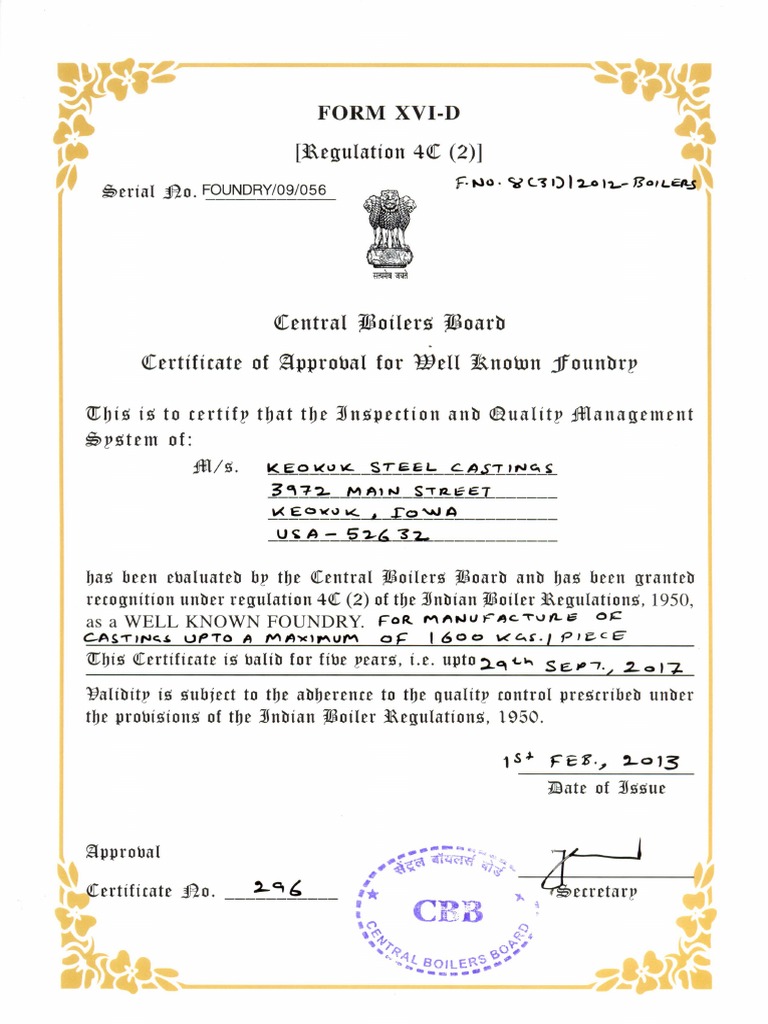 Ibr Certificate | PDF