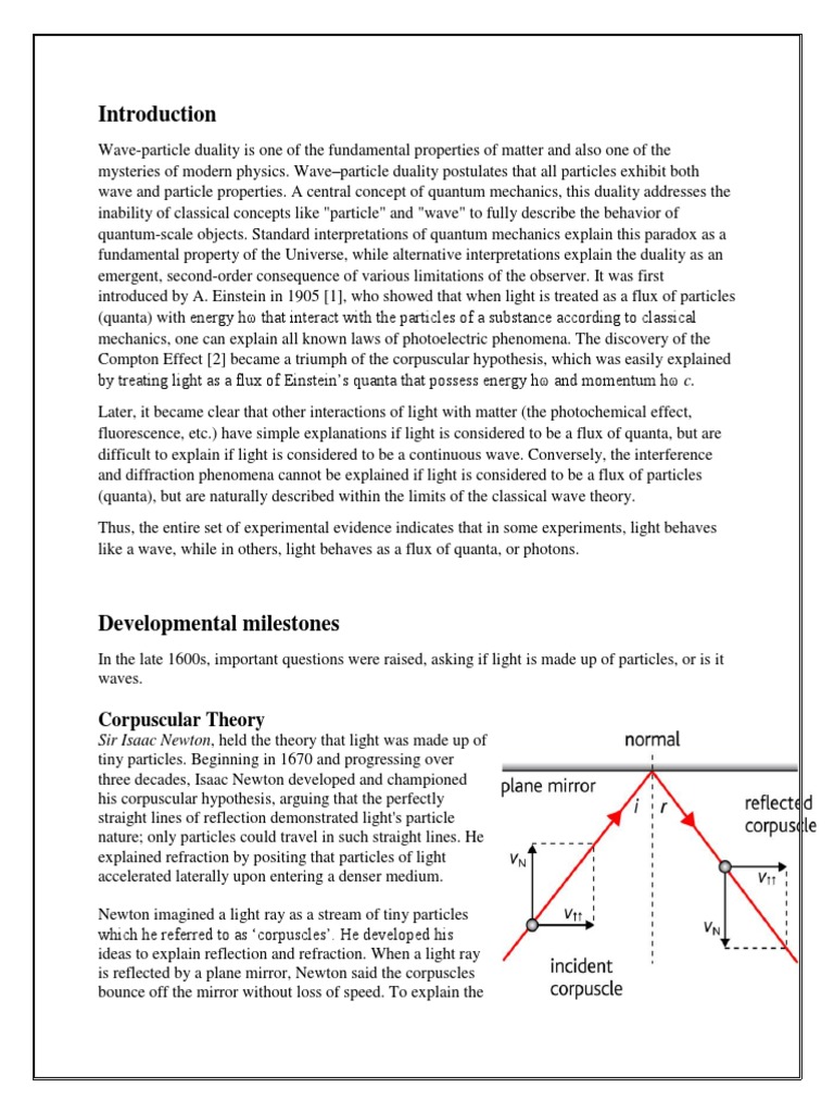 Wave Particle Duality | PDF | Light | Quantum Mechanics