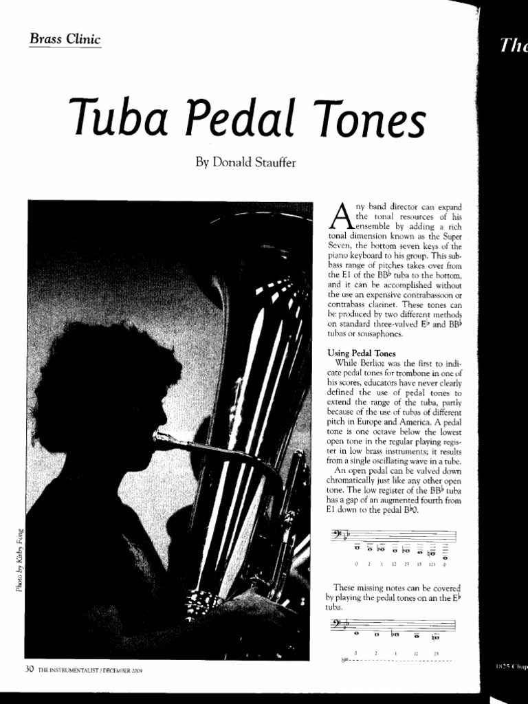 Tuba Pedal Tones | PDF | Tuba | Pitch (Music)