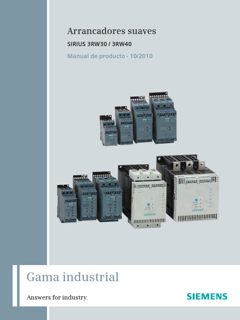 Manual de Arrancador Suave Sirius 3RW - SIEMENS PDF | PDF | Internet | Electricidad