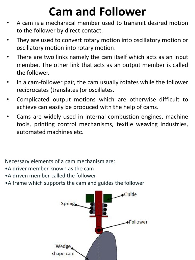 CAM and Follower | PDF | Mechanical Engineering | Machines