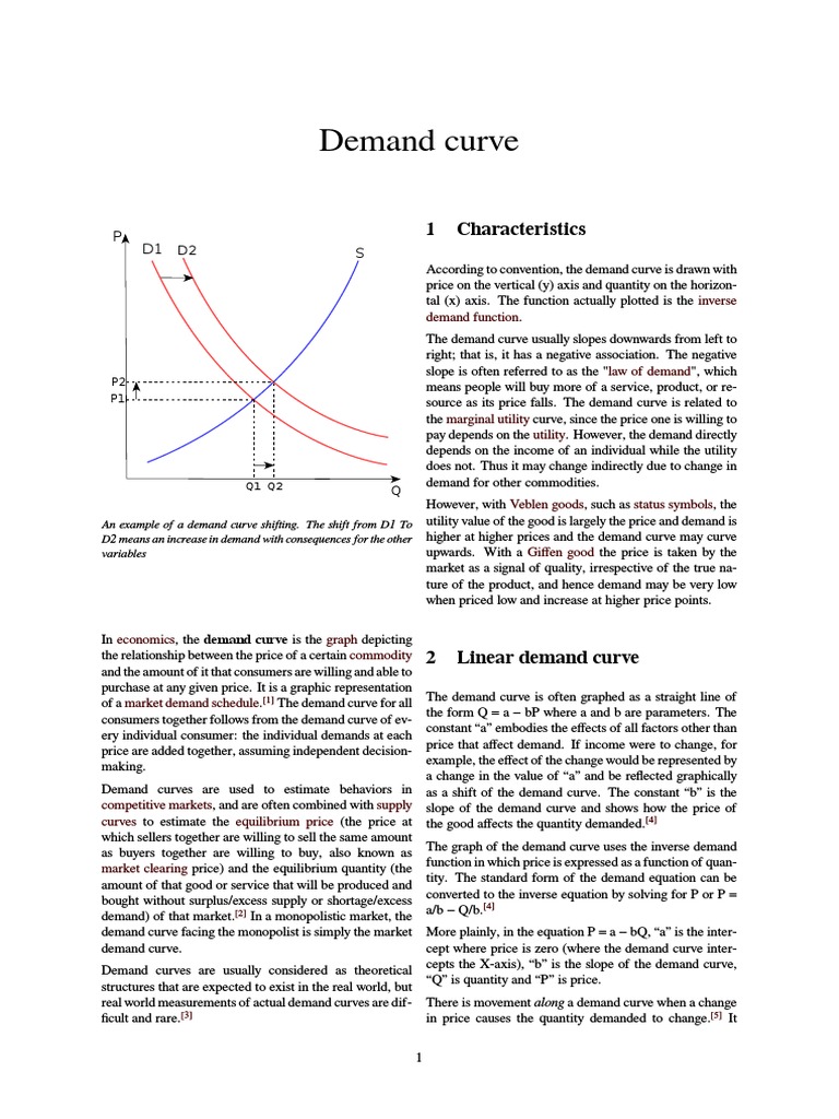 Demand Curve | PDF | Demand Curve | Demand