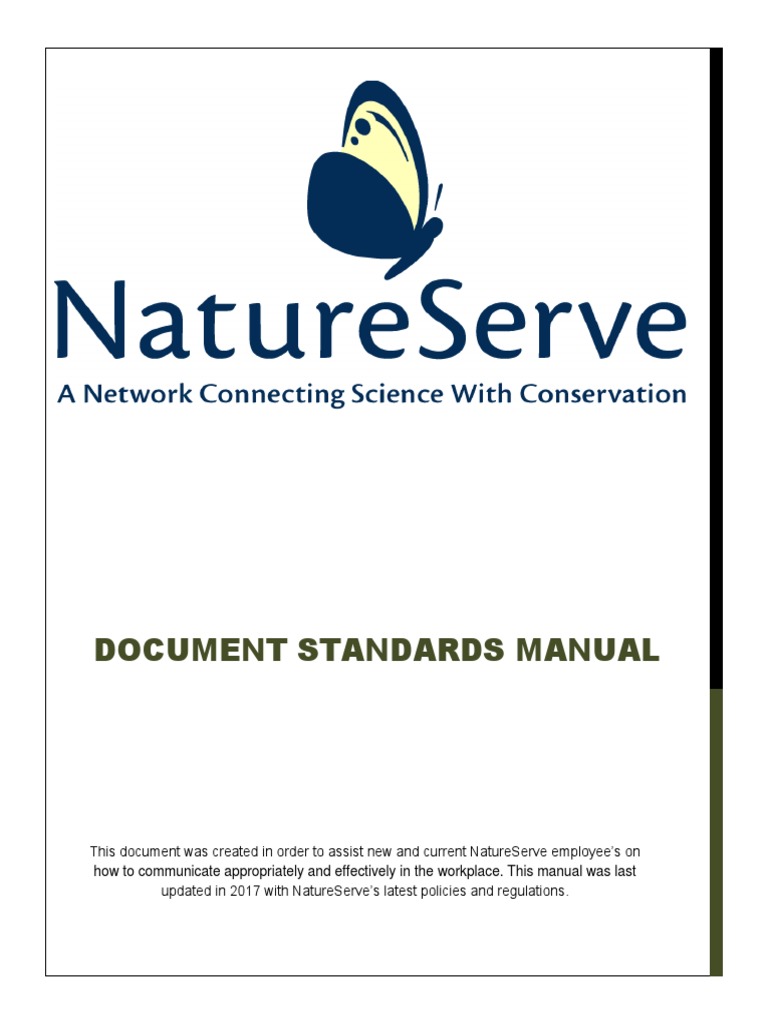Document Standards Manual | PDF | Conservation Biology | Ecology