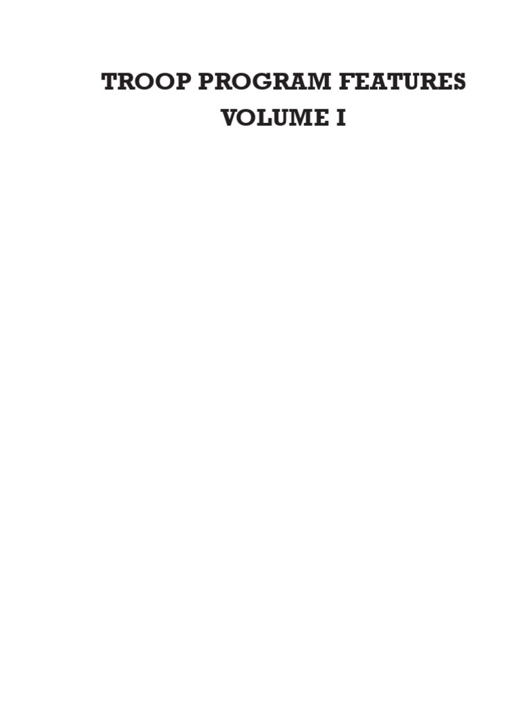 Troop Program Features | PDF | Boy Scouts Of America | Outdoor ...