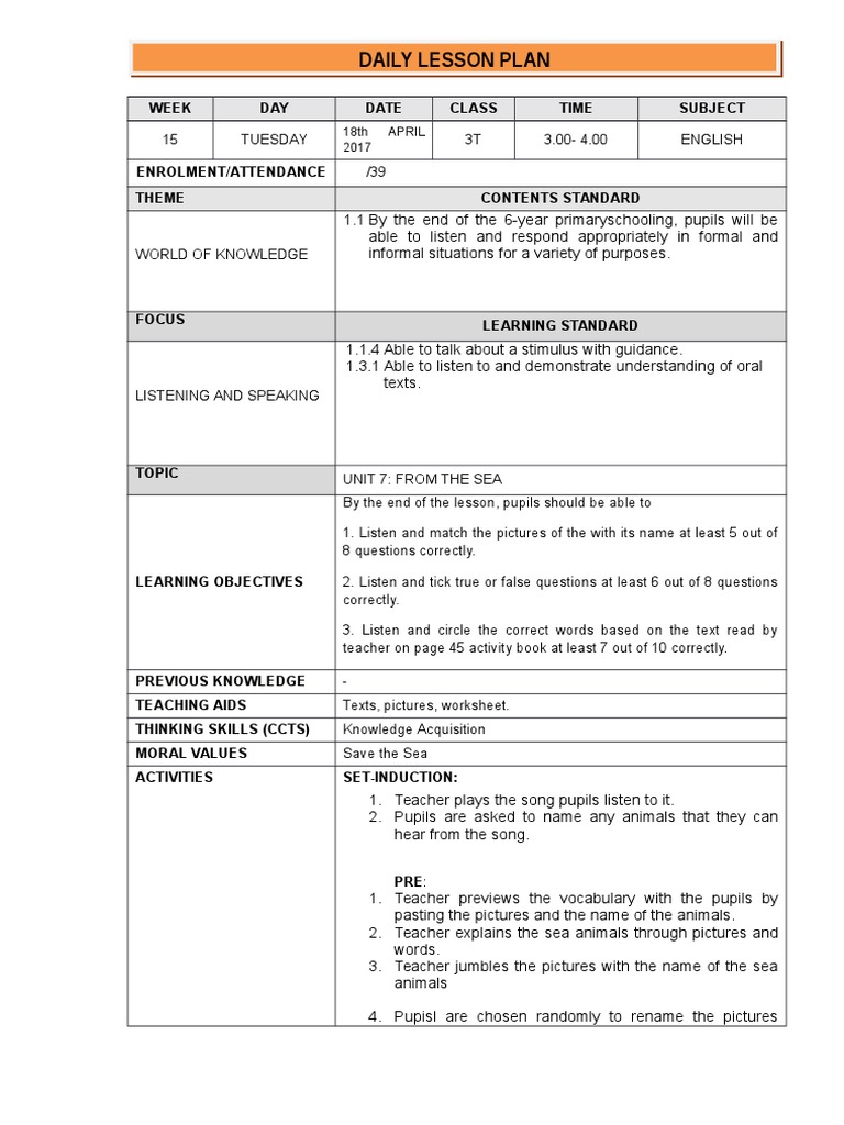 Observe Lesson Plan | PDF | Lesson Plan | Epistemology