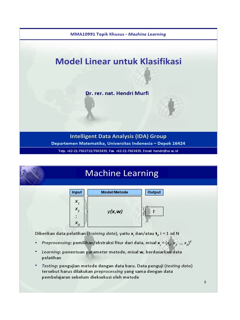 4 Model Linear Untuk Klasifikasi | PDF