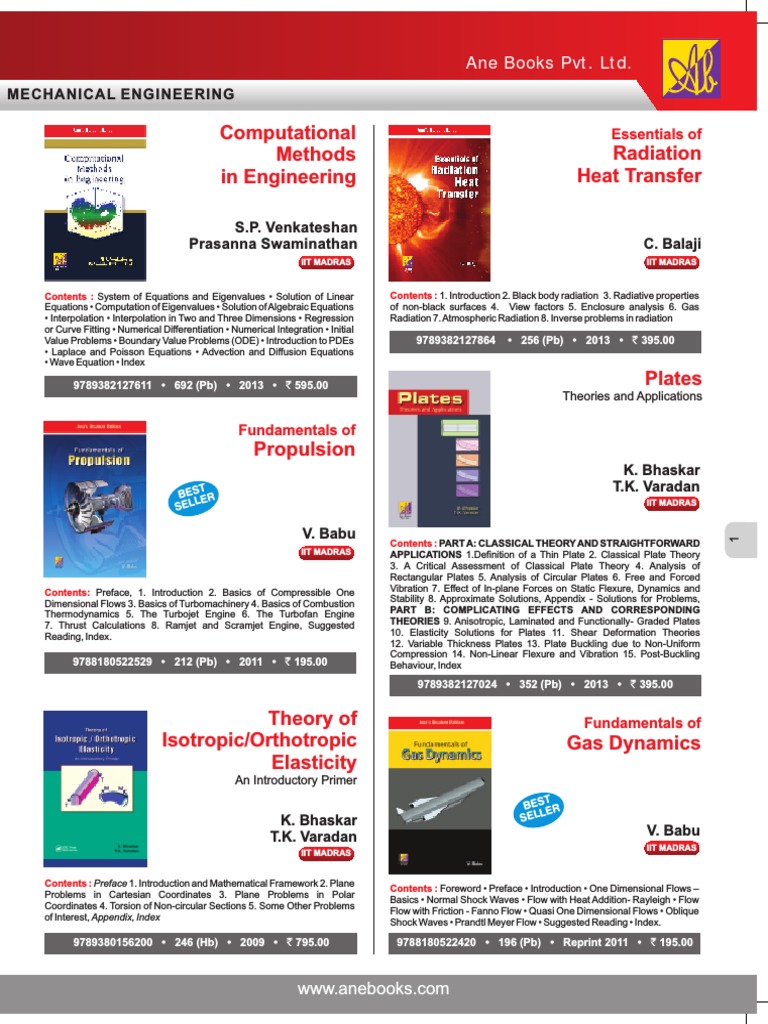Ane Books - Mechanical Engineering Catalogue | PDF | Fluid Dynamics ...