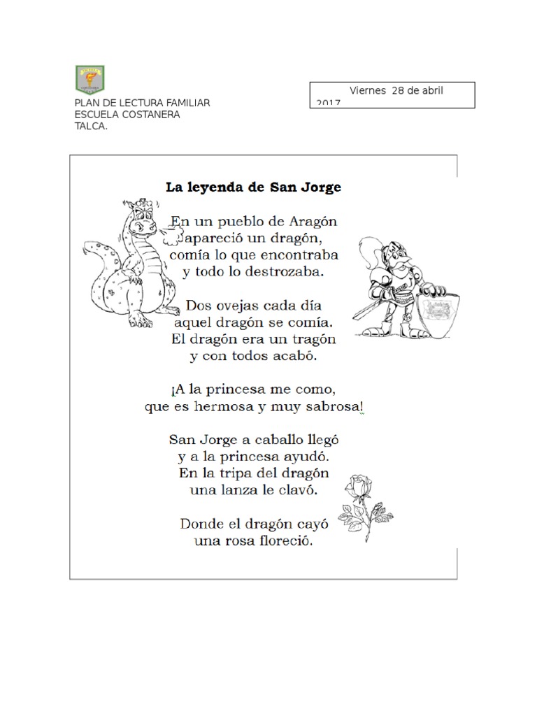 Leyenda de San Jorge para Niños | PDF