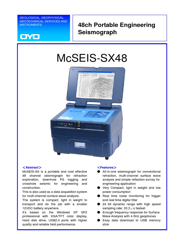 McSEIS SX48chXP24bit | PDF | Sampling (Signal Processing) | Usb