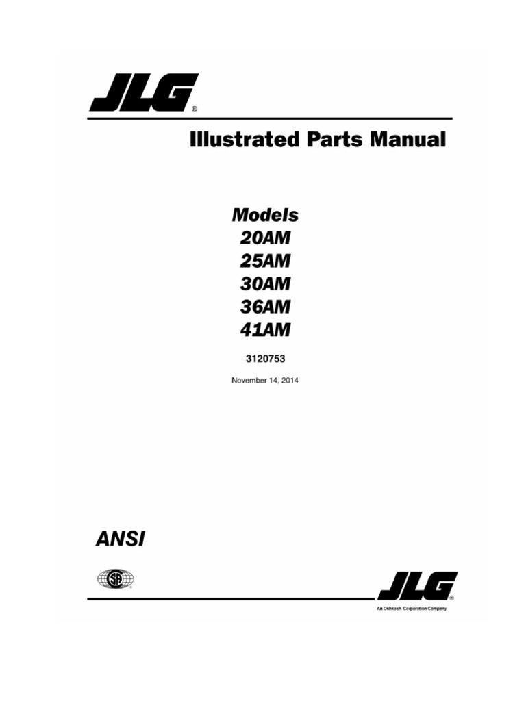 Partes JLG 20AM, 25AM, 30AM, 36AM, 41AM PDF | PDF | Screw | Wheel