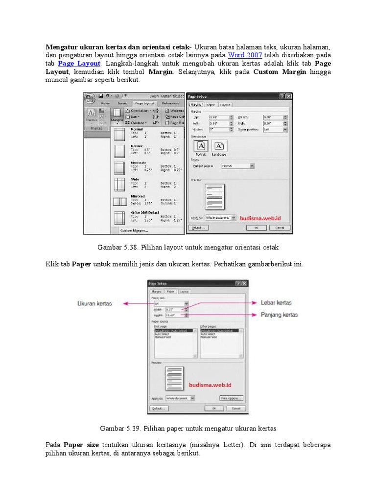 Mengatur Format dan Layout Halaman dalam Microsoft Word | PDF