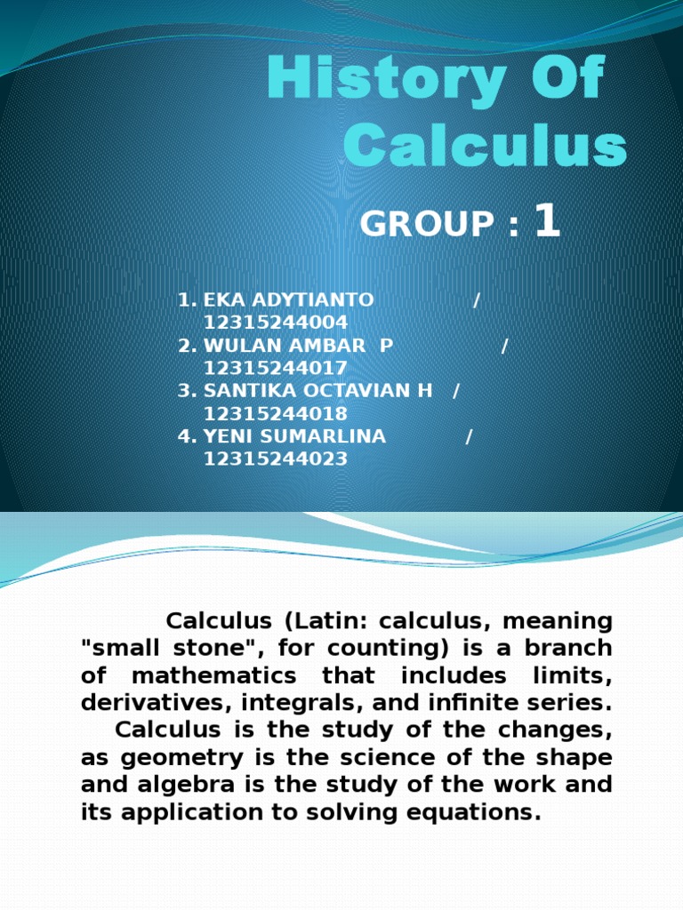 History of Calculus | PDF