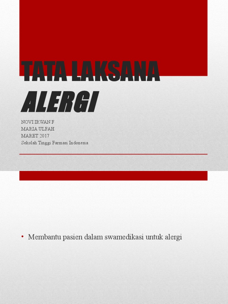 Tata Laksana Alergi | PDF