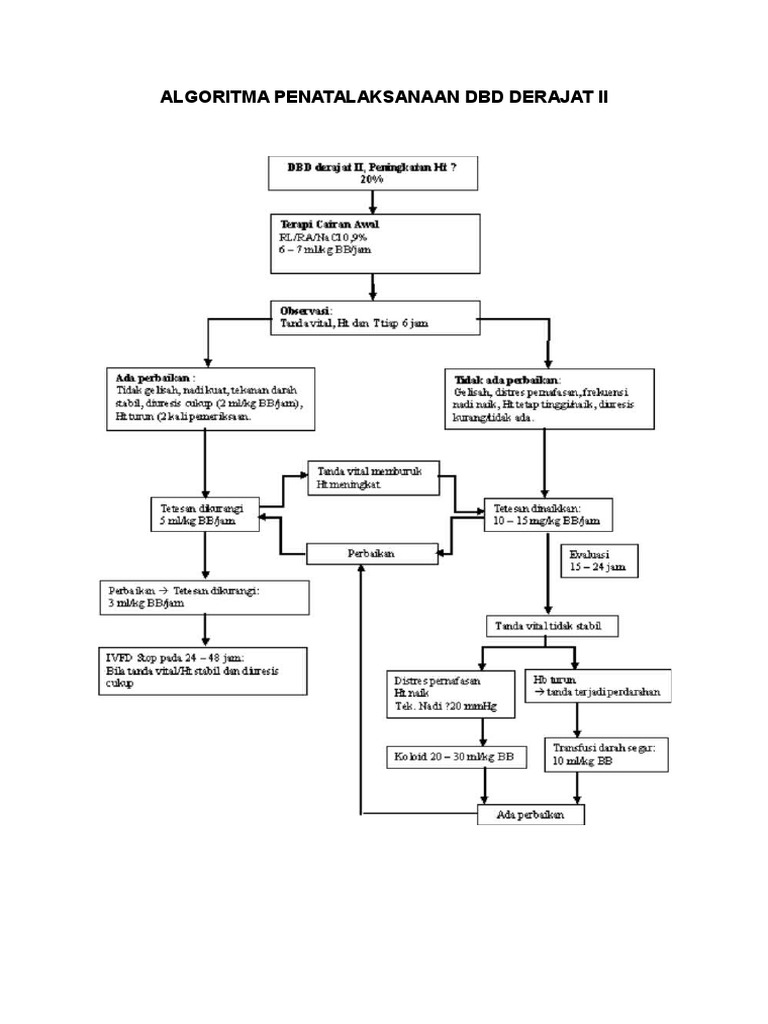 Algoritma Penatalaksanaan DBD | PDF