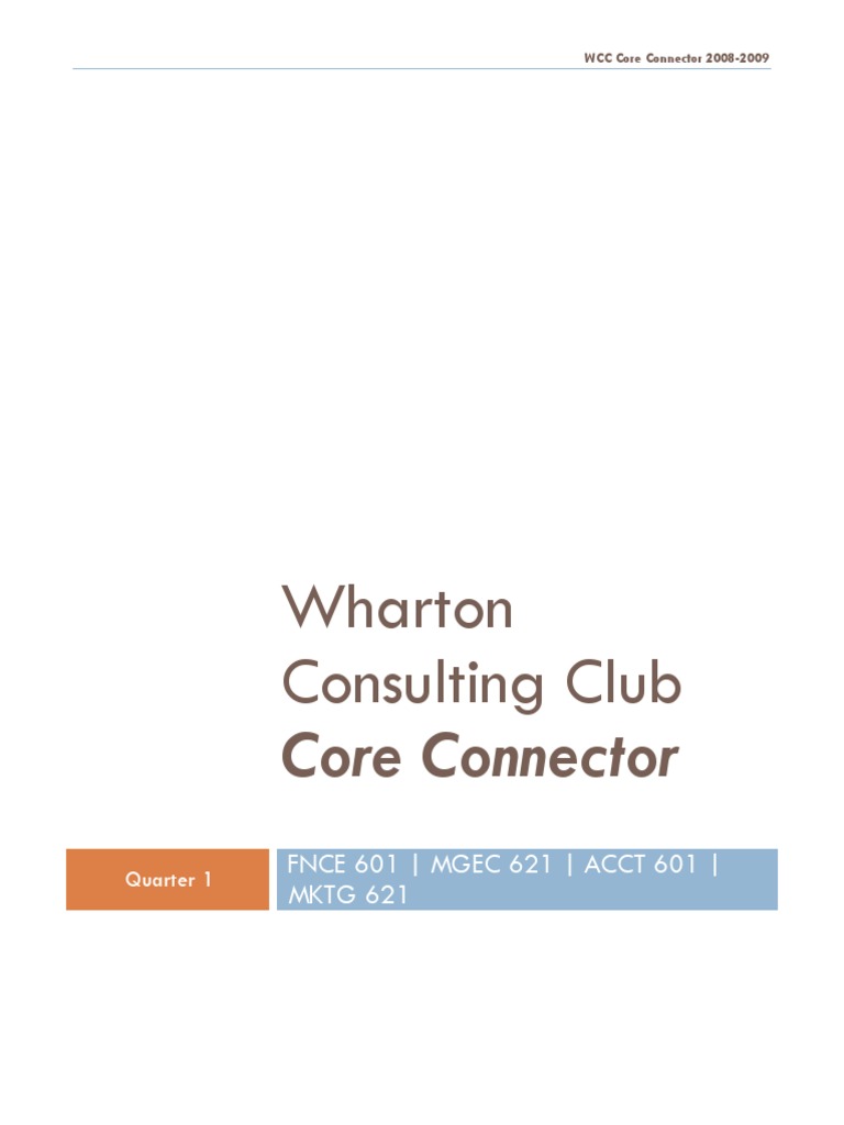 WCC CoreConnector 10 31 | PDF | Supply And Demand | Net Present Value