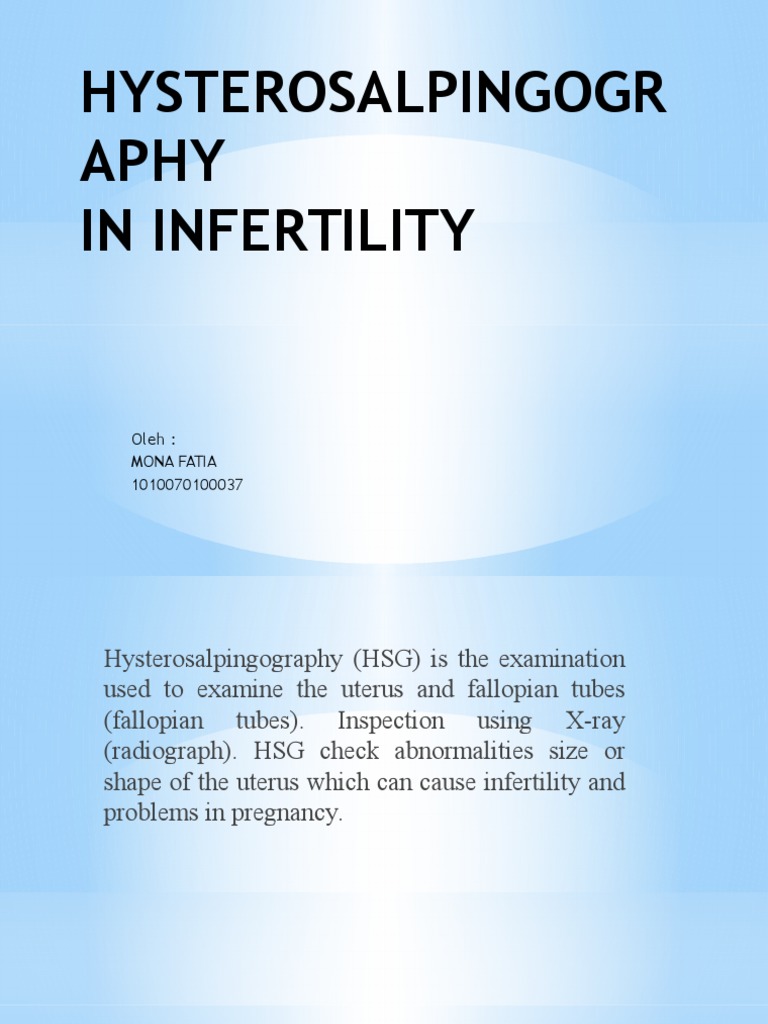 HYSTEROSALPINGOGRAPHY | PDF