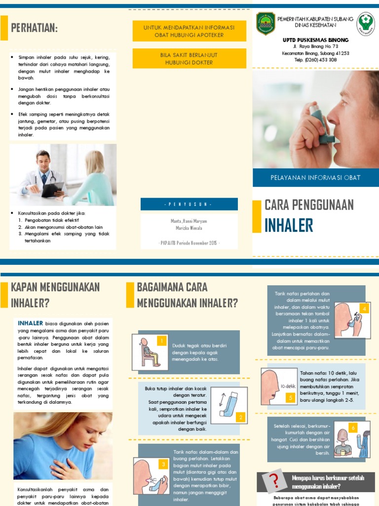 Leaflet Cara Penggunaan Inhaler | PDF