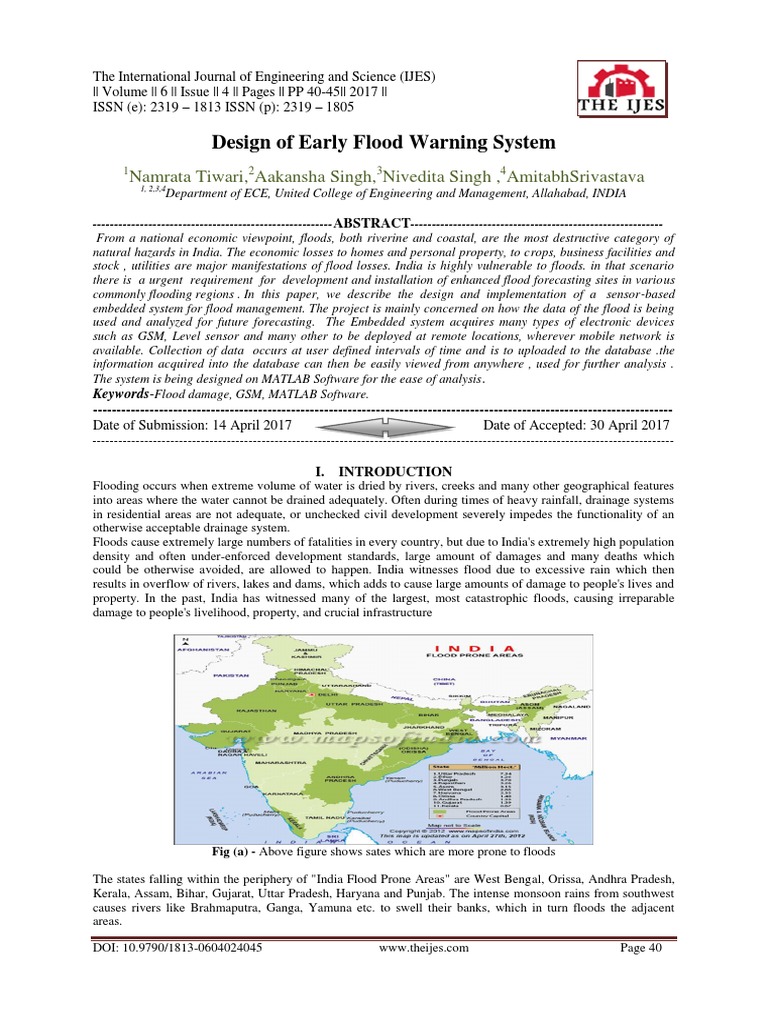 Design of Early Flood Warning System | PDF | Flood | Subscriber ...