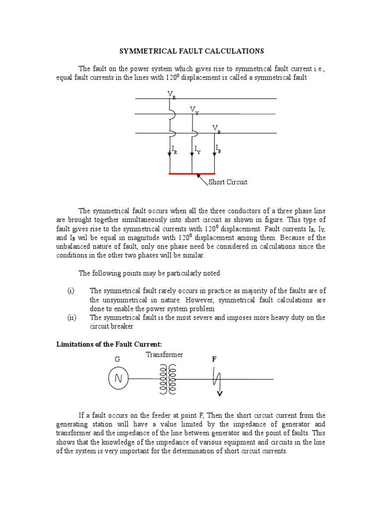 Fault Calculations - Symmetrical | PDF | Electrical Network ...