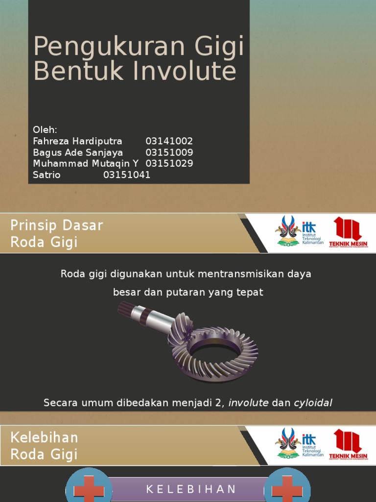 Kelompok 7 Pengukuran Roda Gigi Involute | PDF