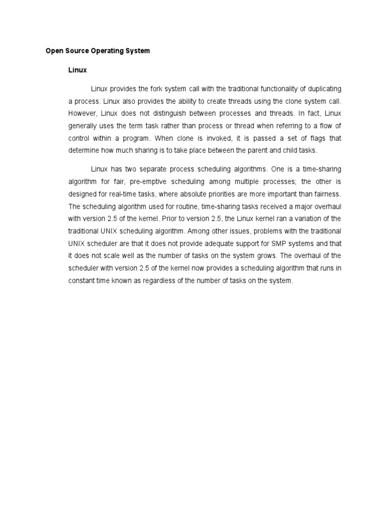 Linux | PDF | Scheduling (Computing) | Operating System Technology