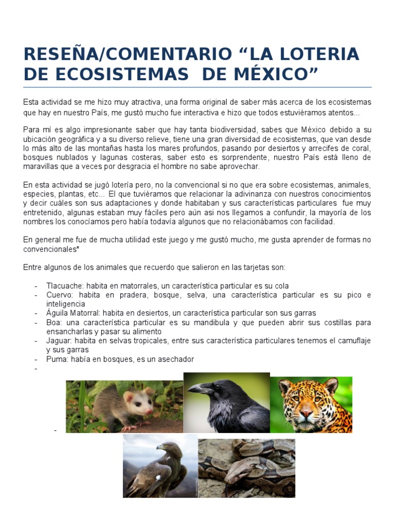 Ecosistemas de México | PDF