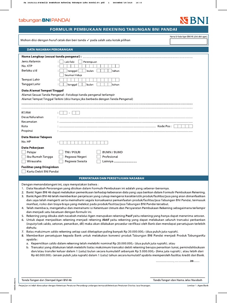 FA 20151211-Formulir Pembukaan Rekening Tabungan Laku Pandai
