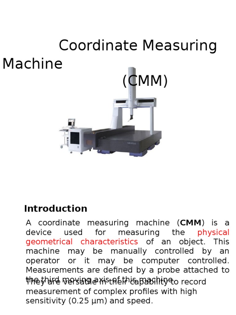 Coordinate Measuring Machine (CMM) | PDF | Science | Engineering
