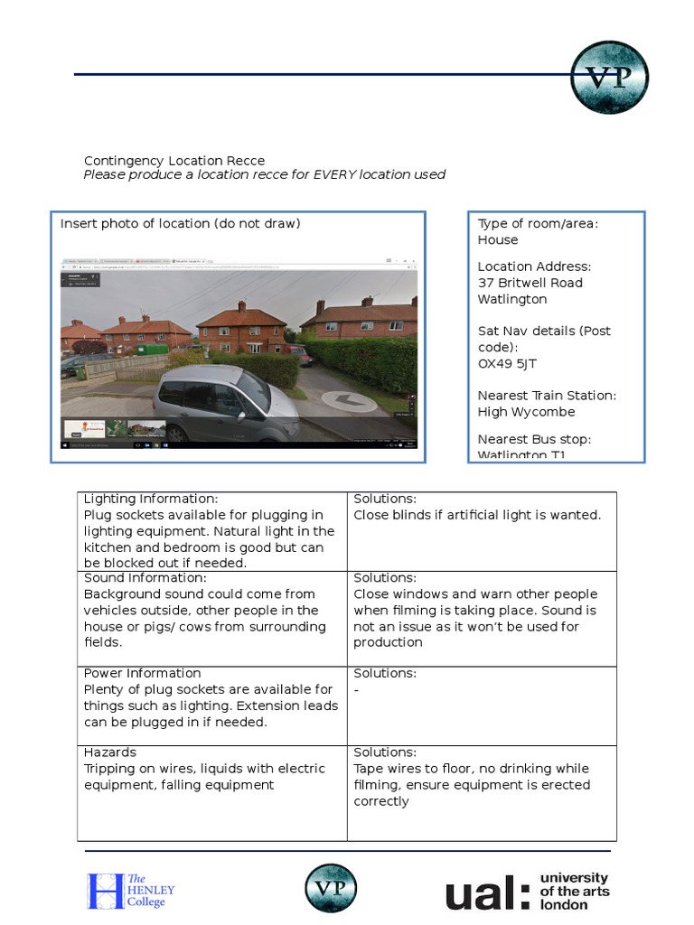 Location Recce My House | PDF