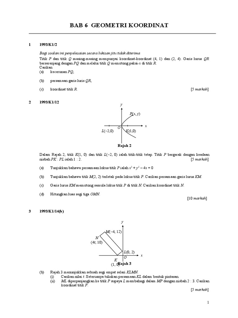 Geometri Koordinat | PDF