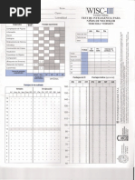Protocolo de Registro Wisc V | PDF | Neuropsicología | Cognición