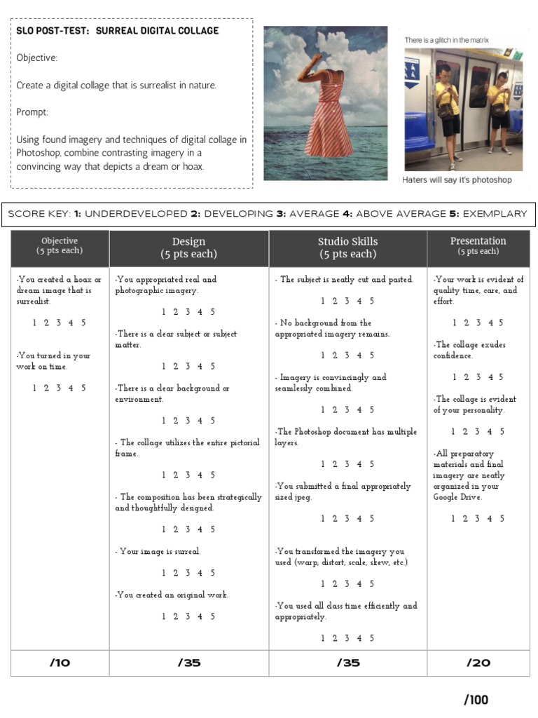 Slo Post Test 3 | PDF | Collage | Surrealism