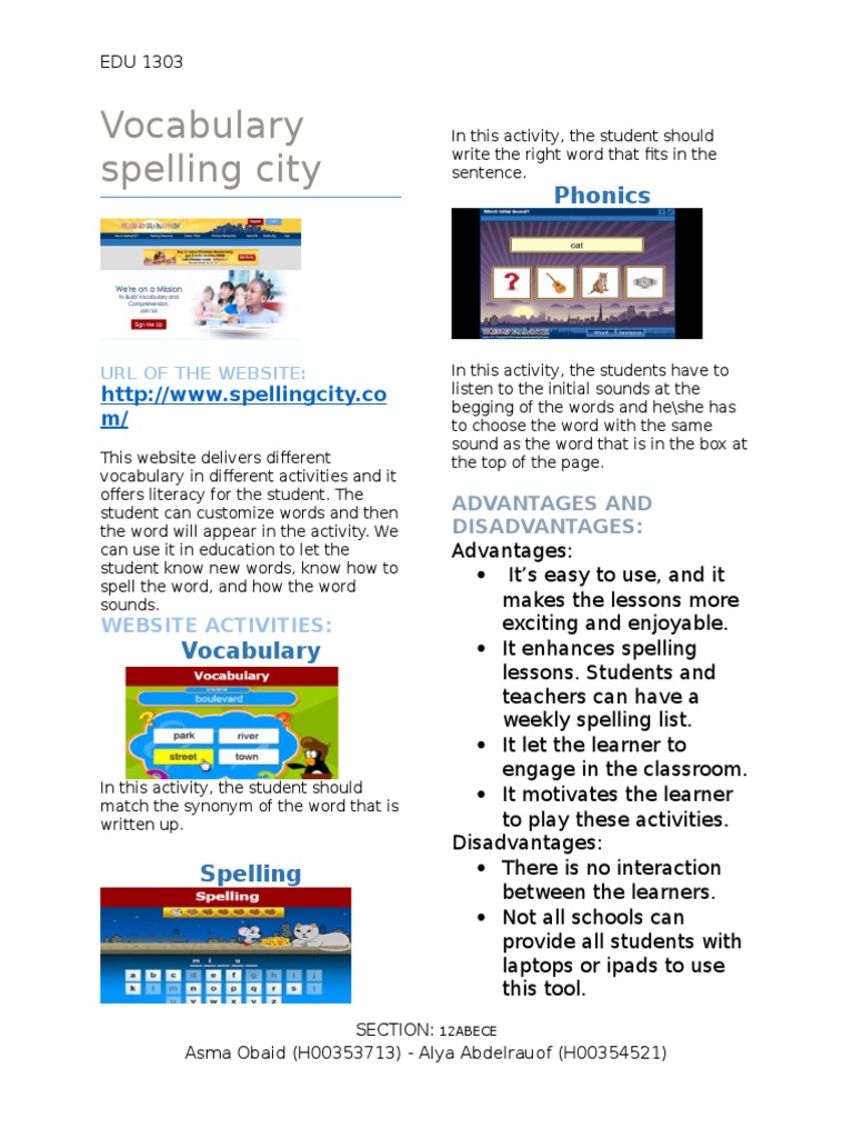 Vocabulary Spelling City | PDF | Human Communication | Education Theory