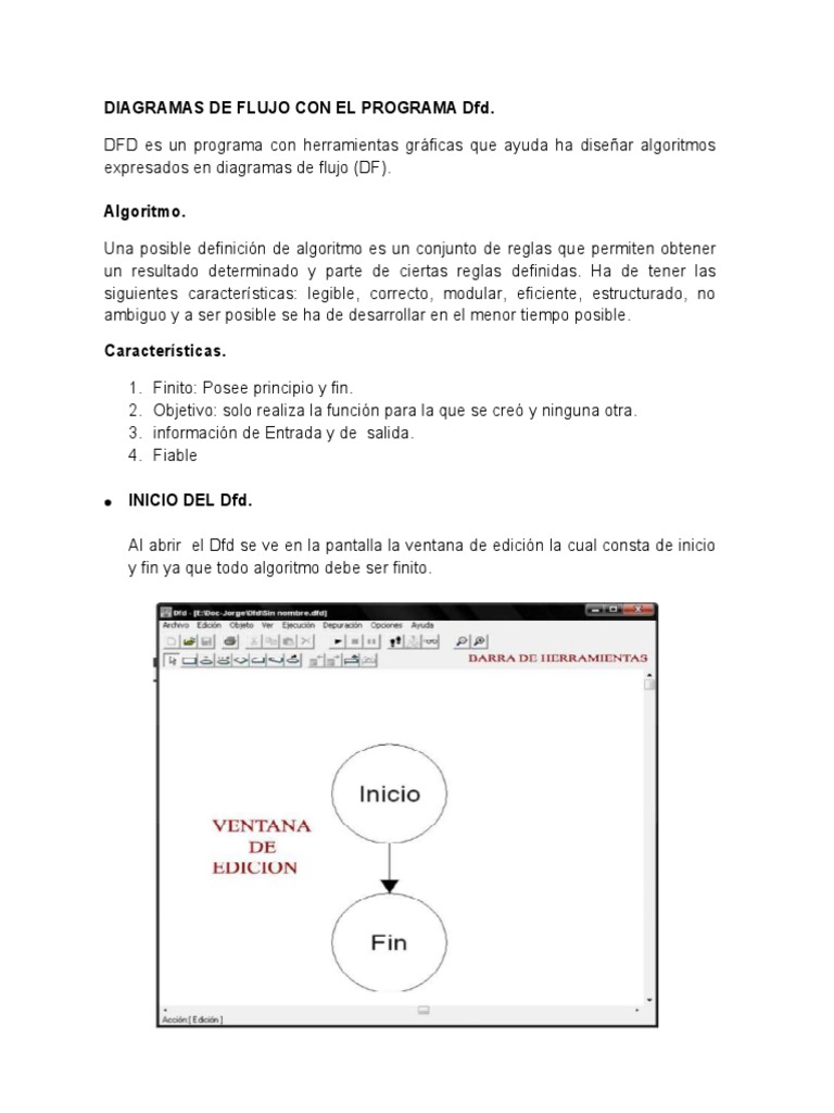 Uso del Programa Dfd para Diagramas de Flujo | PDF | Algoritmos ...