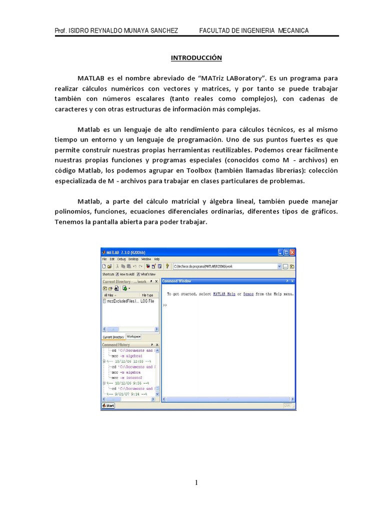 Introduccion Matlab | PDF Introduccion Matlab | PDF