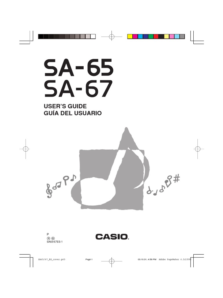 User'S Guide Guía Del Usuario: SA65/67ES-1 | PDF | Pitch (Music ...