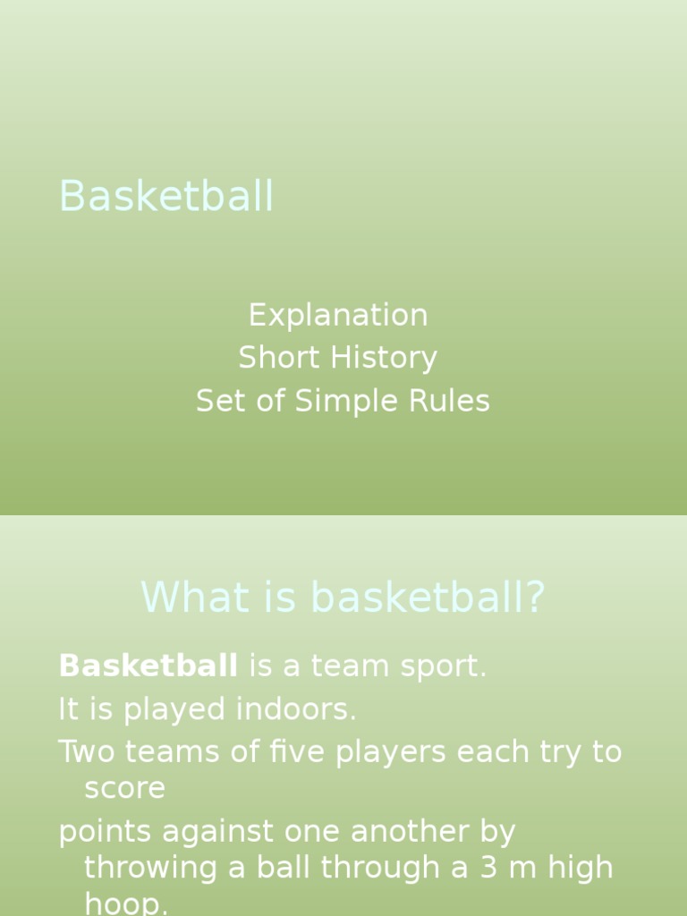 Simple Rules of Basketball Explained | PDF | Referee | Teams