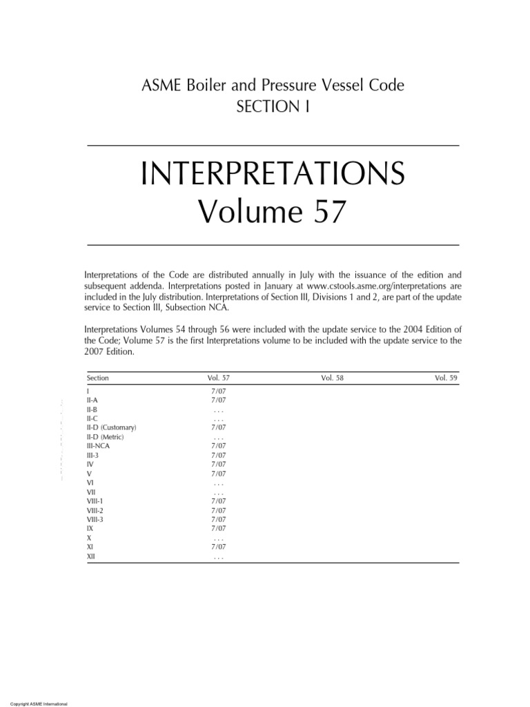 Asme Section I Int Vol 57 | PDF | Boiler | Copyright