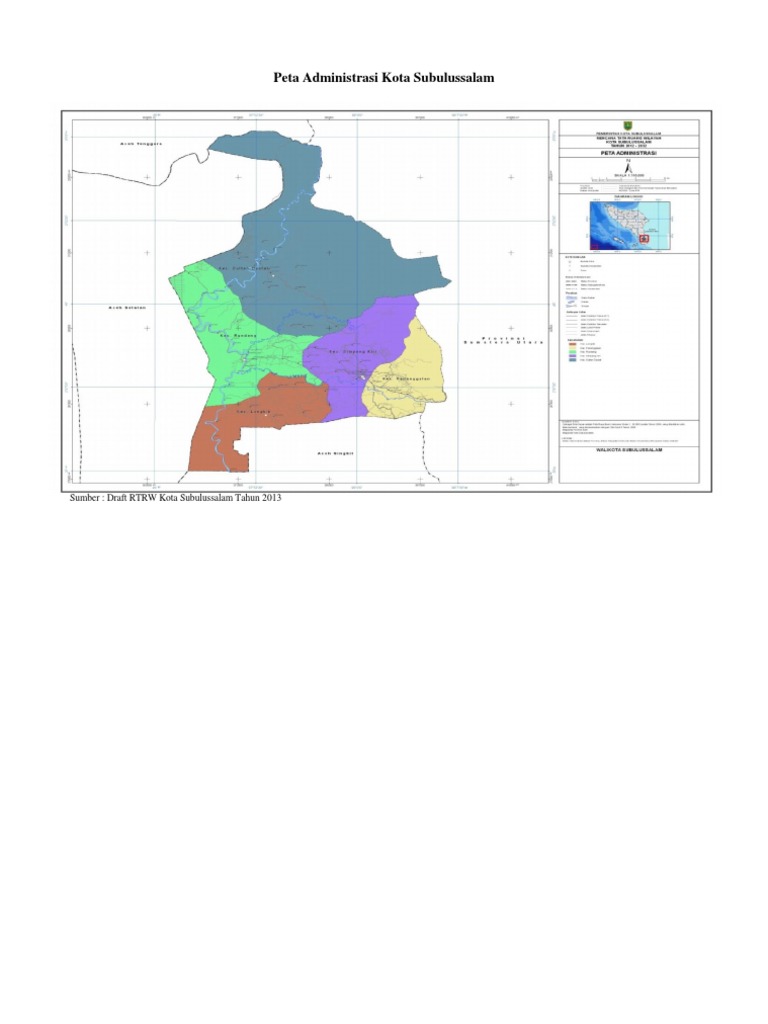 Peta Kota Subulussalam | PDF