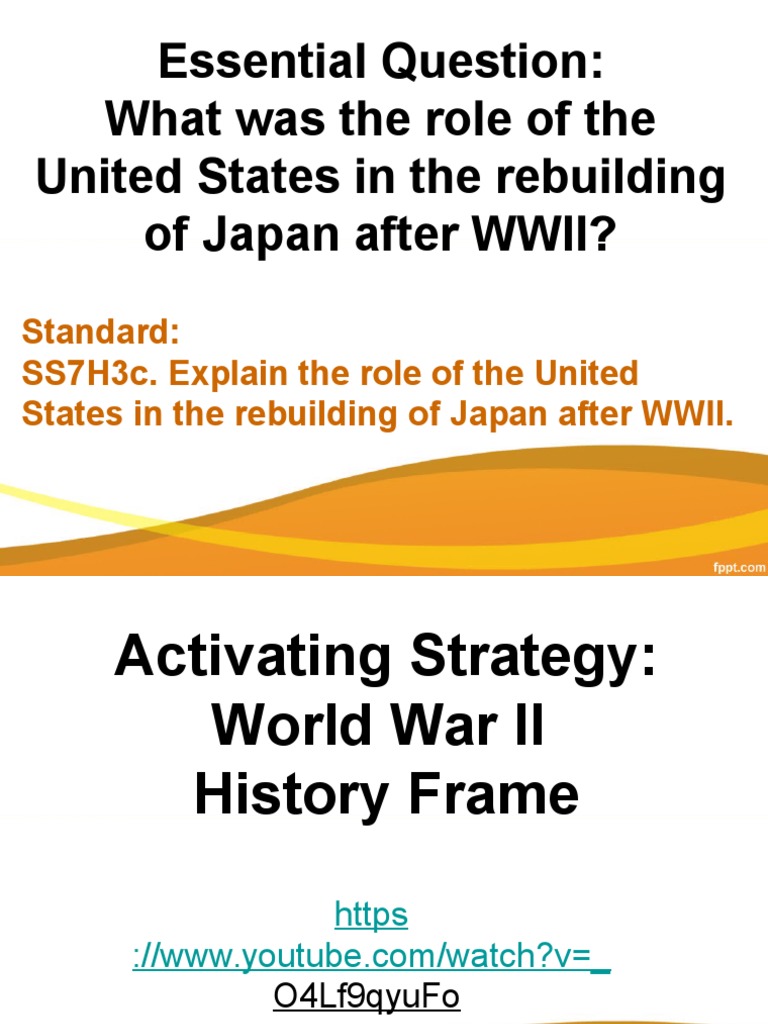 us role rebuilding japan | Empire Of Japan | World War II