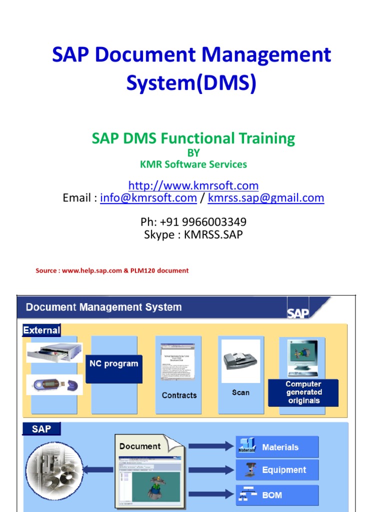 SAP Document Management System (DMS) | PDF | Software | Business Software