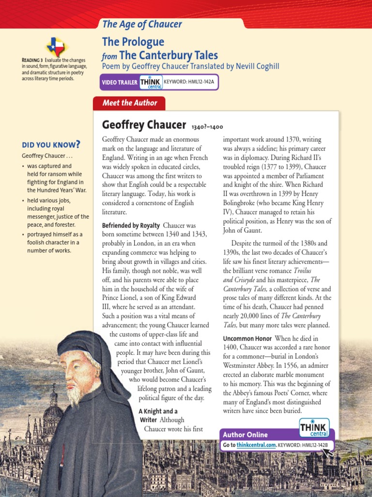 Canterbury Tales Prologue pdf Geoffrey Chaucer The Canterbury Tales