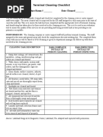 Operating Room Cleaning Checklist | PDF