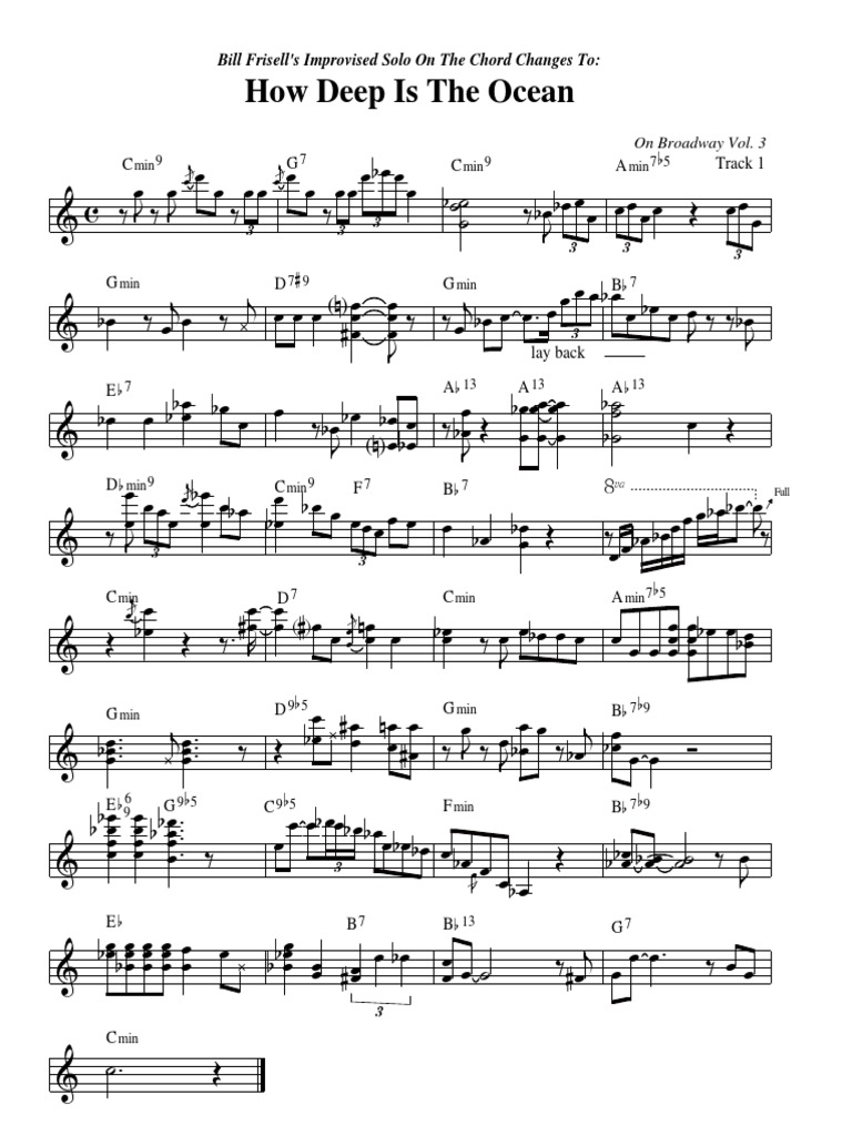 How Deep Is The Ocean | PDF | Elements Of Music | Music Theory