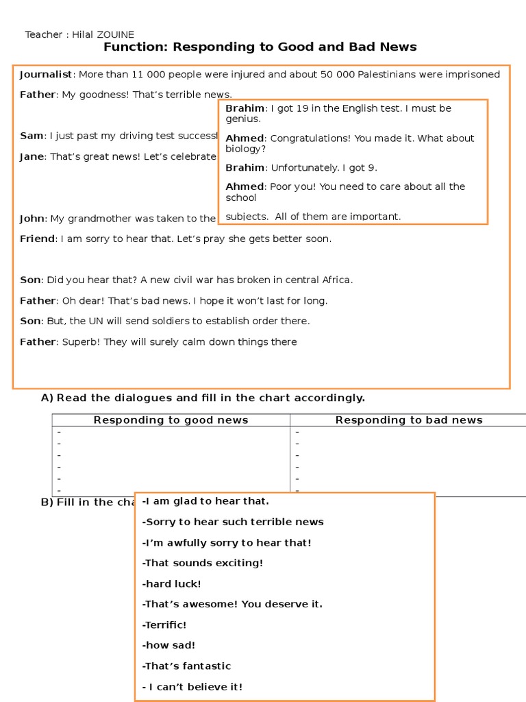 Responding Appropriately: Analyzing Dialogues About Responding to Good ...